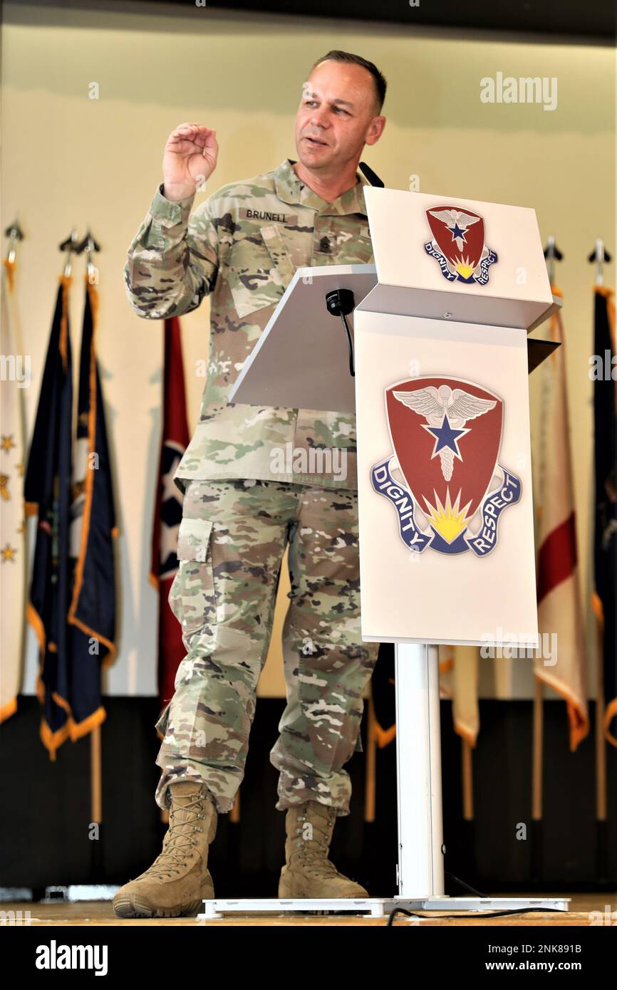 Command Sgt. Maj. Kyle Brunell, the senior enlisted advisor for ...
