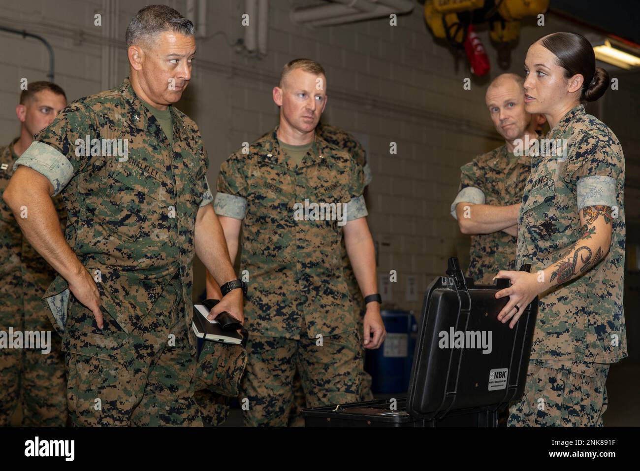 U.S. Marine Corps Brig. Gen. Adam Chalkley, the commanding general of ...