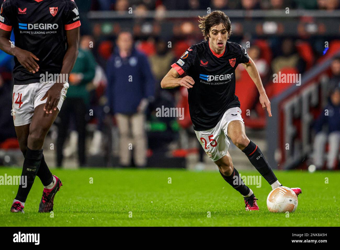EINDHOVEN, NETHERLANDS - FEBRUARY 23: Bryan Gil of Sevilla during the ...