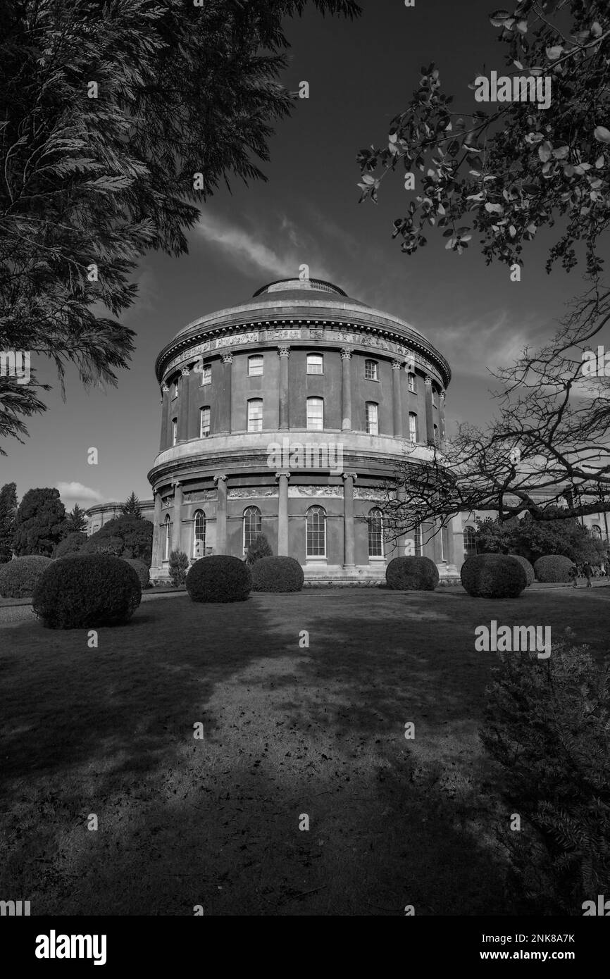 Black and white images of the rotunda at Ickworth house, designed by ...