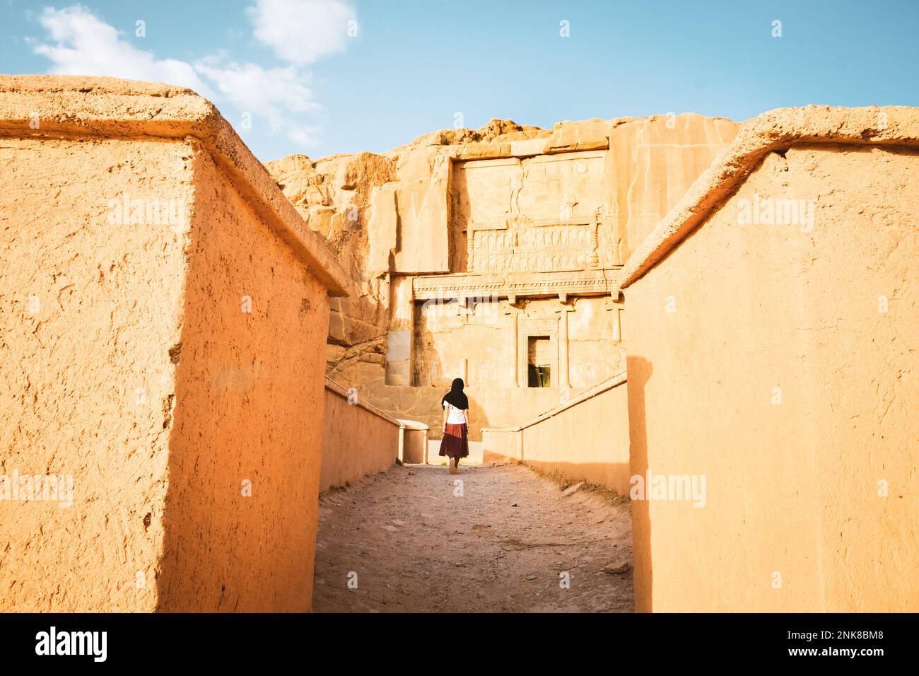 Persepolis, Iran - 8th june, 2022:Tourist stand on Persepolis viewpoint ...