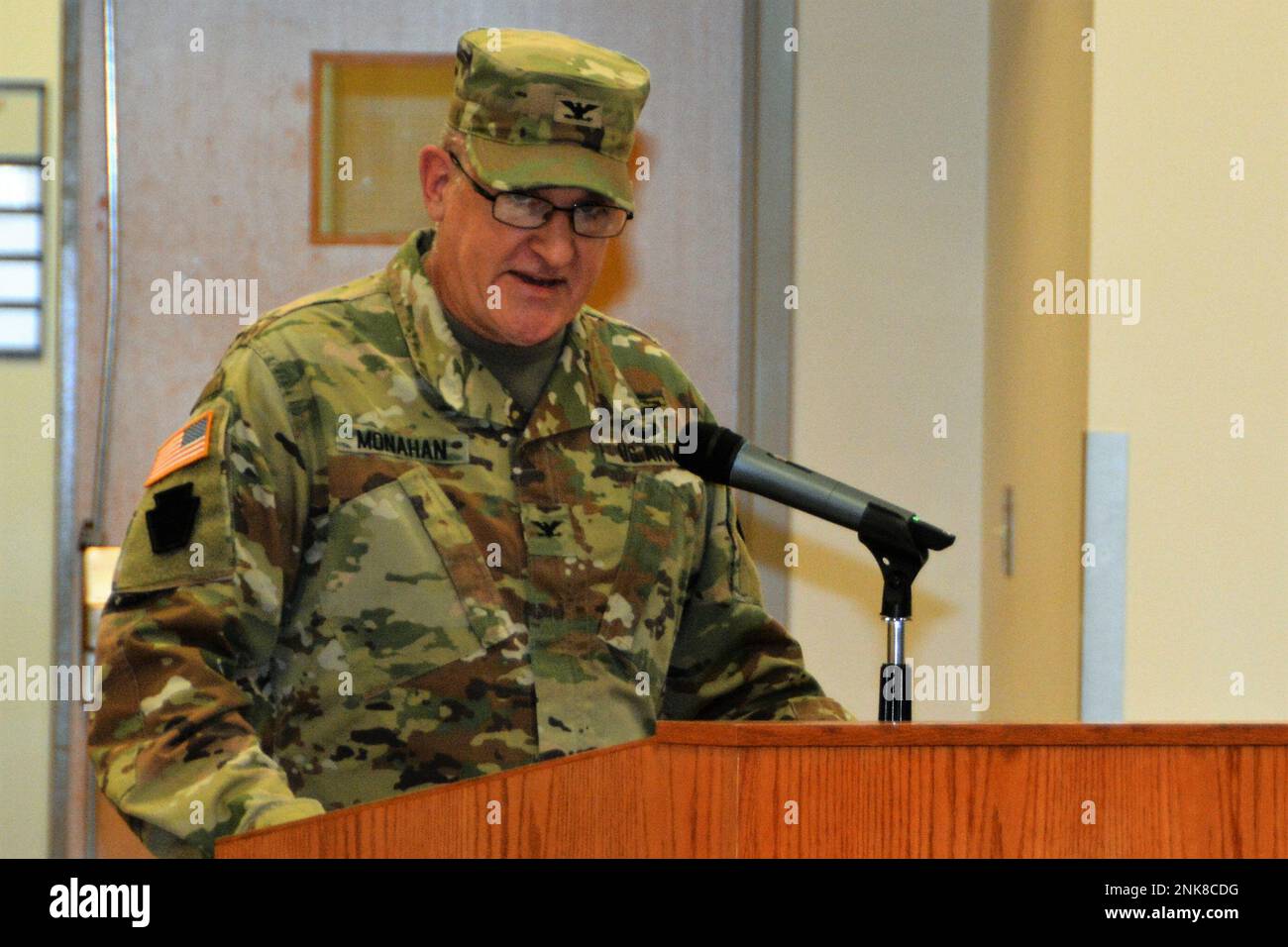 Col. Patrick Monahan, outgoing commander of the 166th Regiment Regional ...