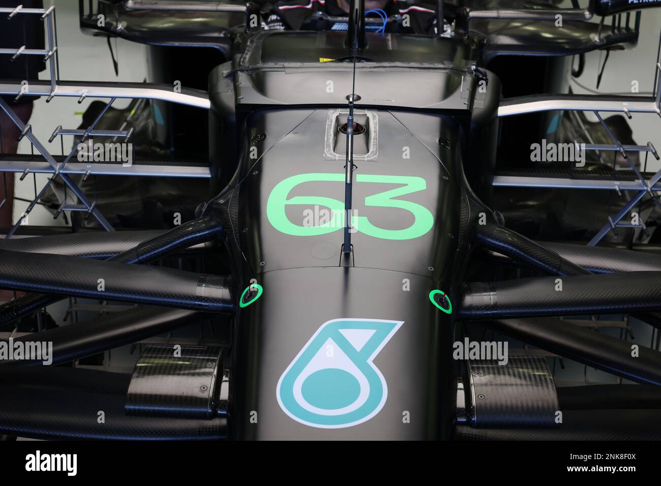 Mercedes AMG F1 Team W14, mechanical detail during the Formula 1 Armco ...