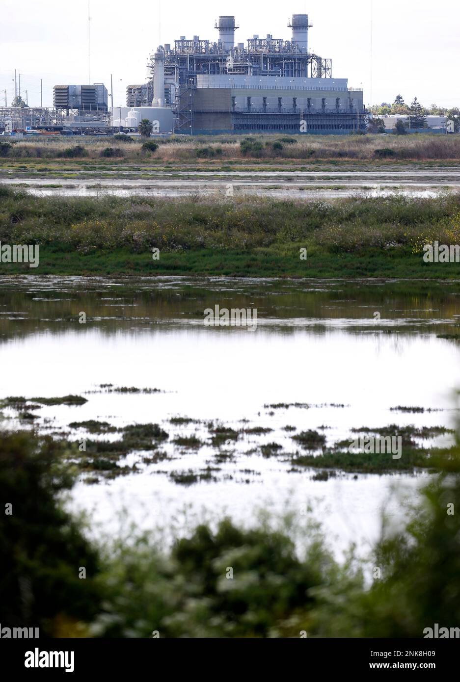 The Russell City Energy Center power plant is seen in Hayward, Calif ...