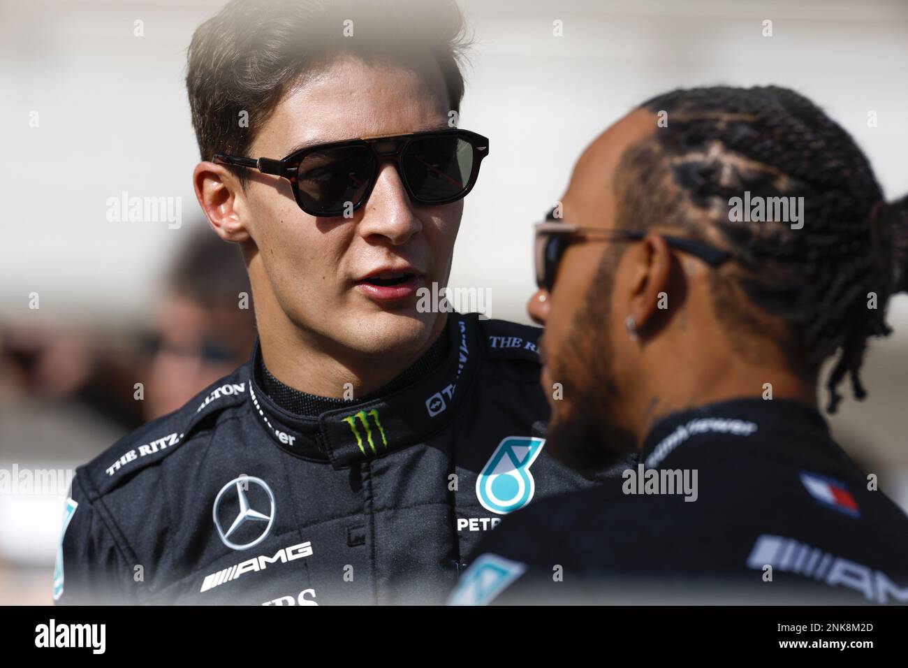 RUSSELL George (gbr), Mercedes AMG F1 Team W14, portrait HAMILTON Lewis ...