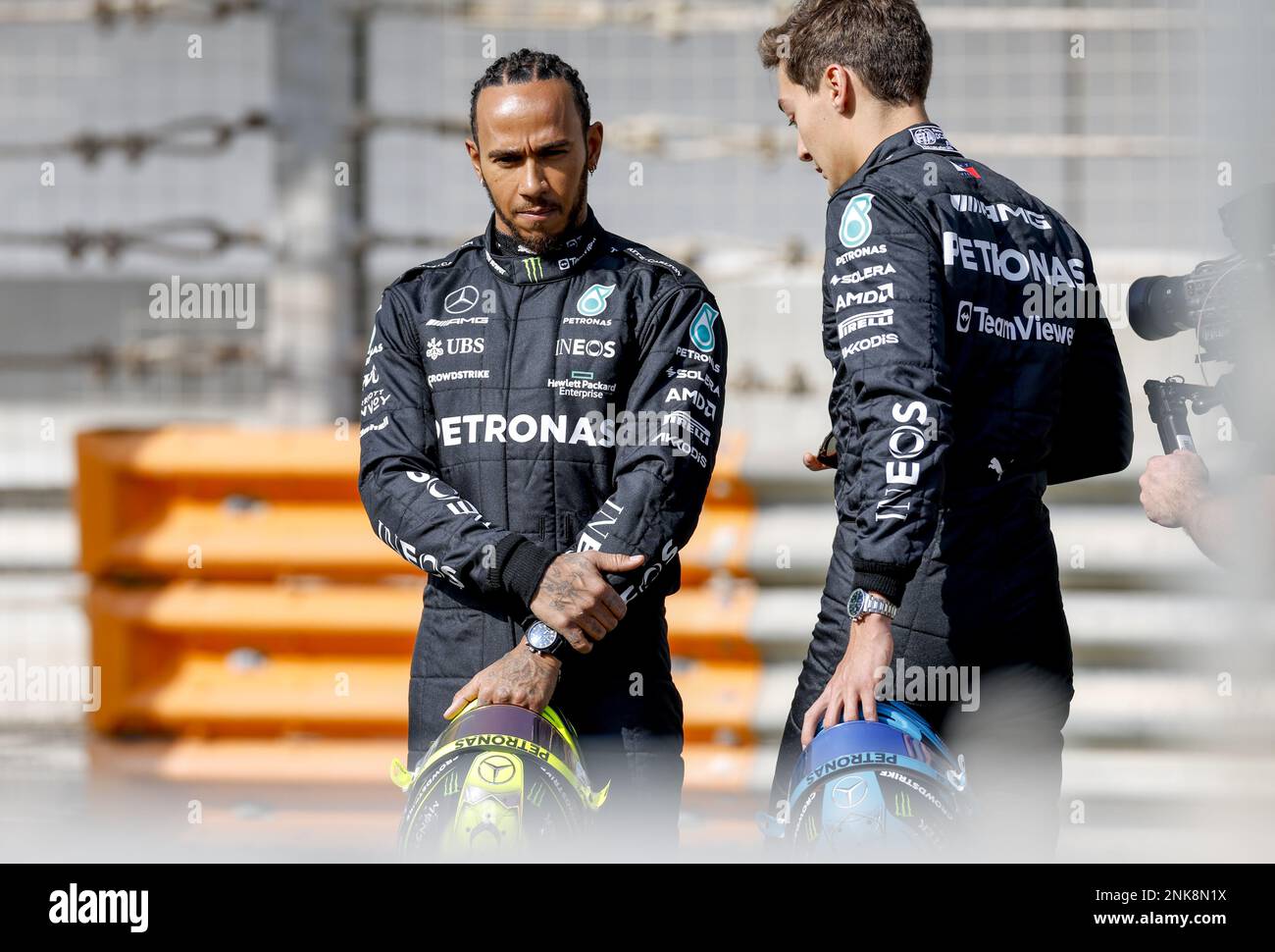 HAMILTON Lewis (gbr), Mercedes AMG F1 Team W14, portrait RUSSELL George ...