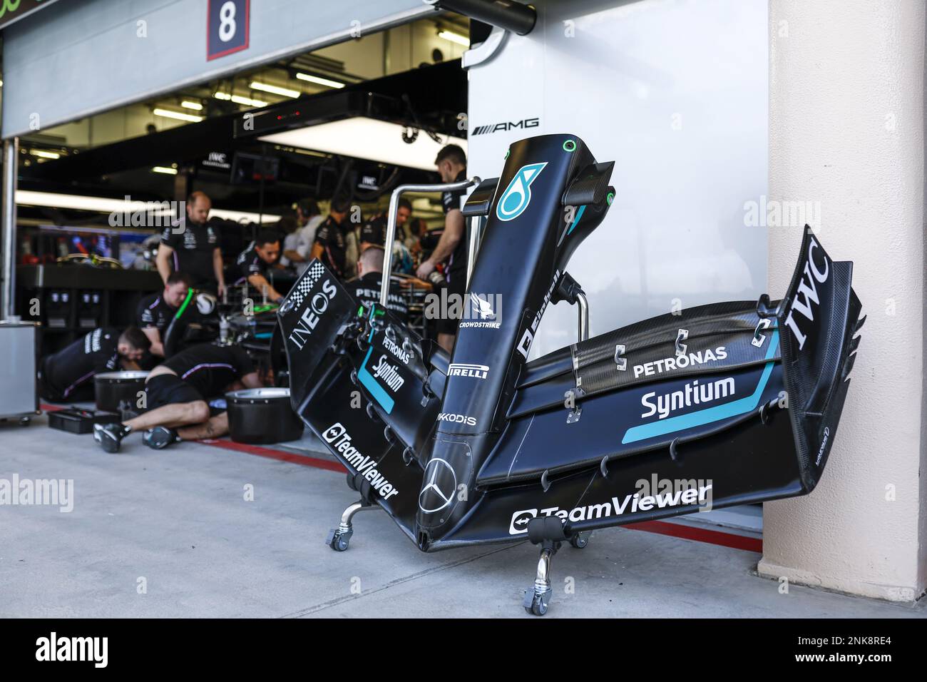 Mercedes AMG F1 Team W14, mechanical detail aerodynamism during the ...