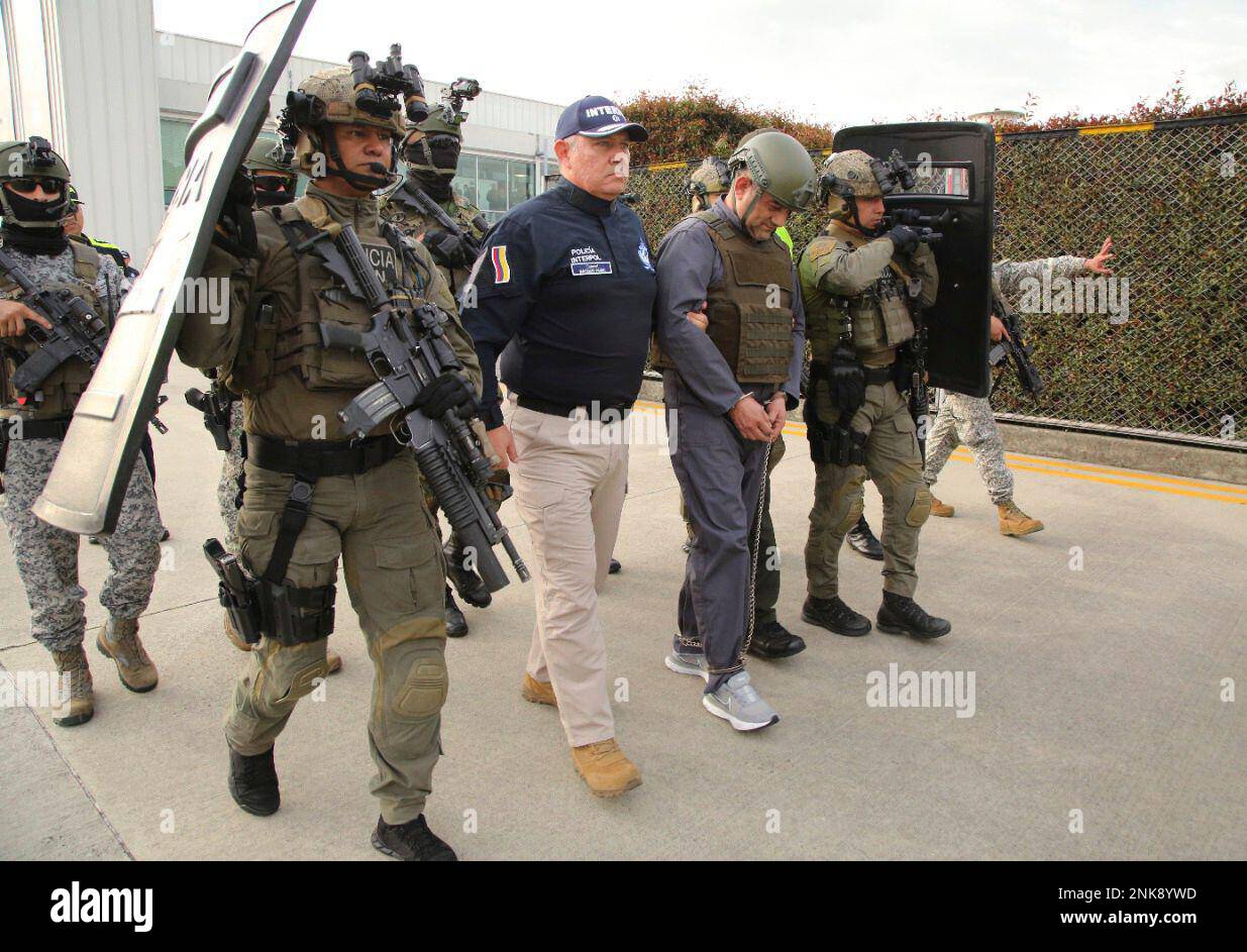 In this photo released by the Colombian Presidential Press Office ...