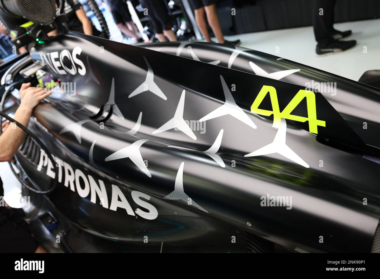 Mercedes AMG F1 Team W14, mechanical detail aerodynamism during the ...