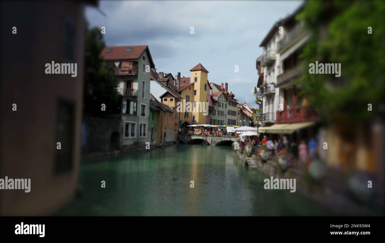 Old antique ancient town of Annecy. Travel destination in touristic ...