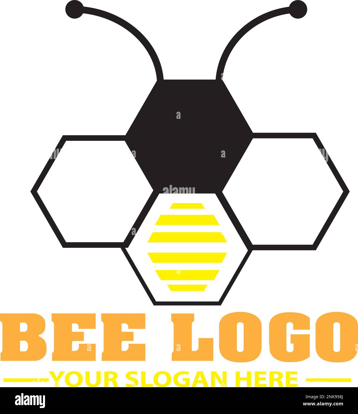 Cartoon bee logo hi-res stock photography and images - Alamy