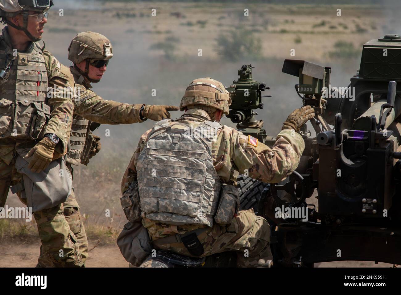 A U.S. Army Soldier assigned to Alpha Battery, 1st Battalion, 134th ...