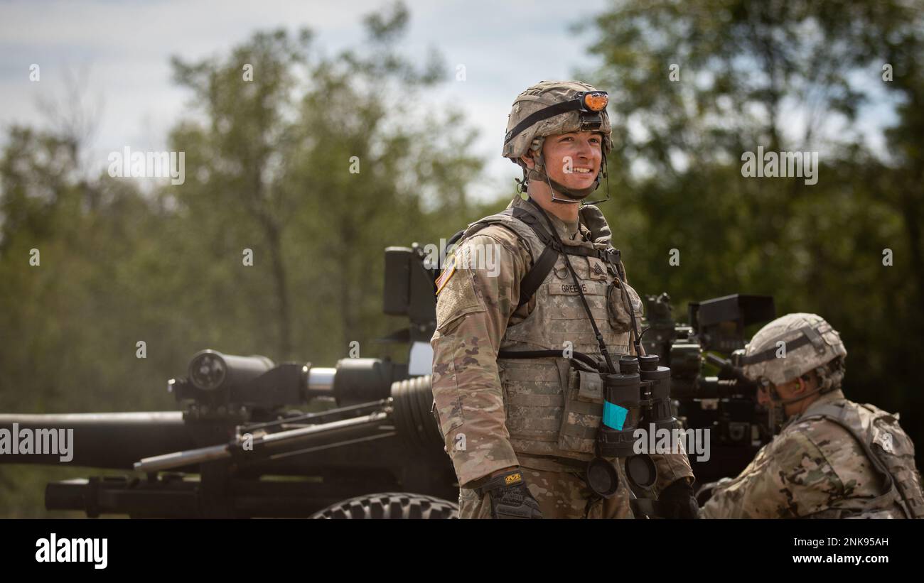 U.S. Army Staff Sgt. Kevin Greene, Alpha Battery, 1st Battalion, 134th ...