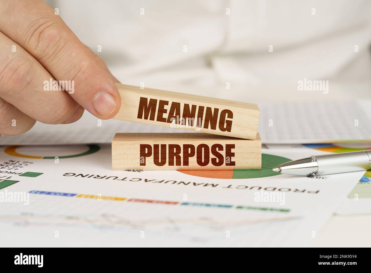 Business concept. On the table are business charts and diagrams in the ...