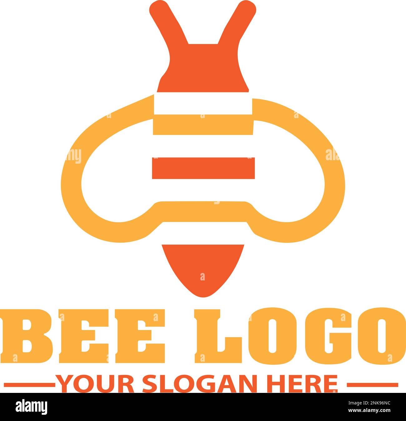 Bee logo vector vectors hi-res stock photography and images - Alamy