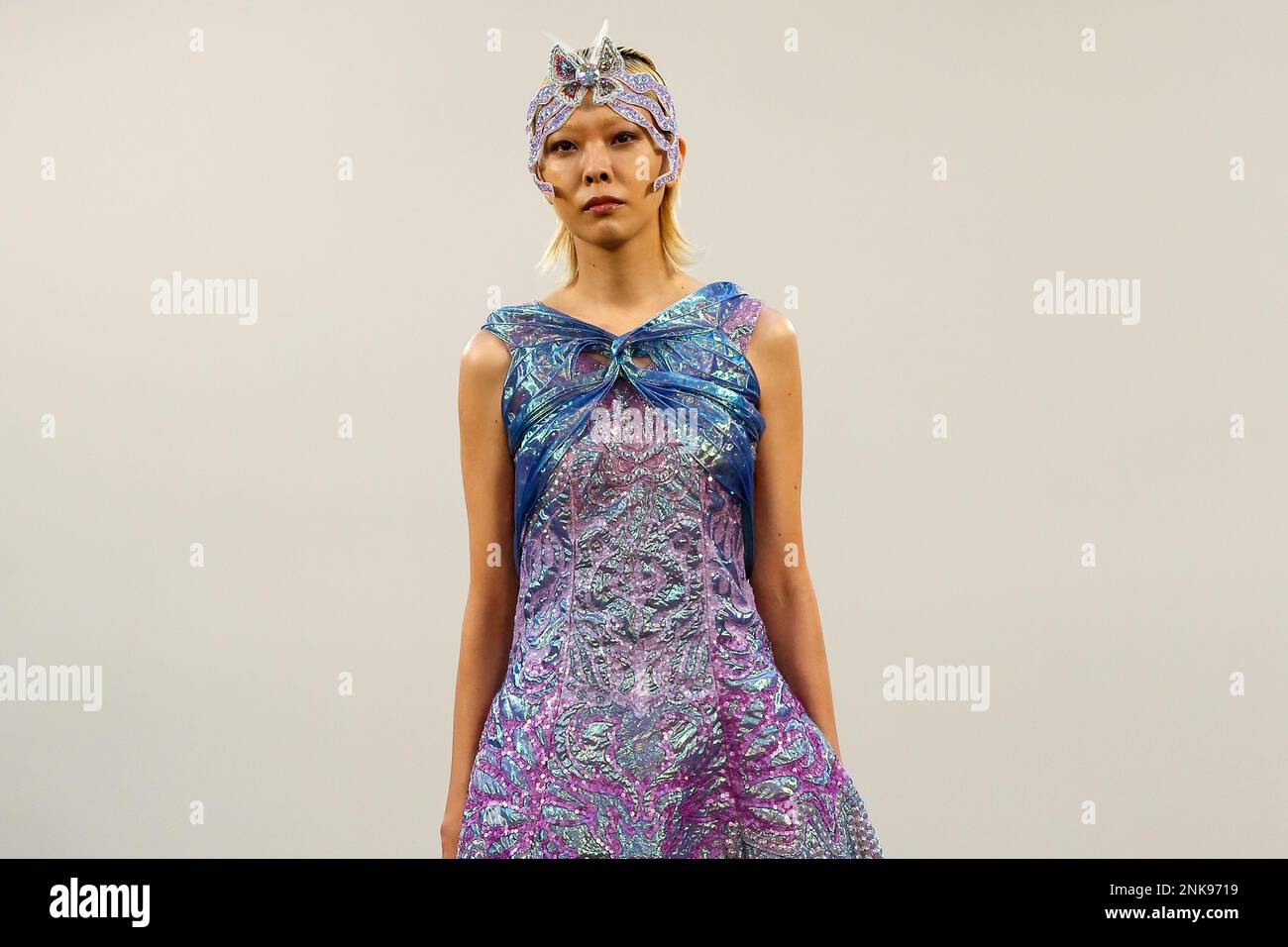London, UK. 18th Feb, 2023. A model walks the runway at the Felix ...
