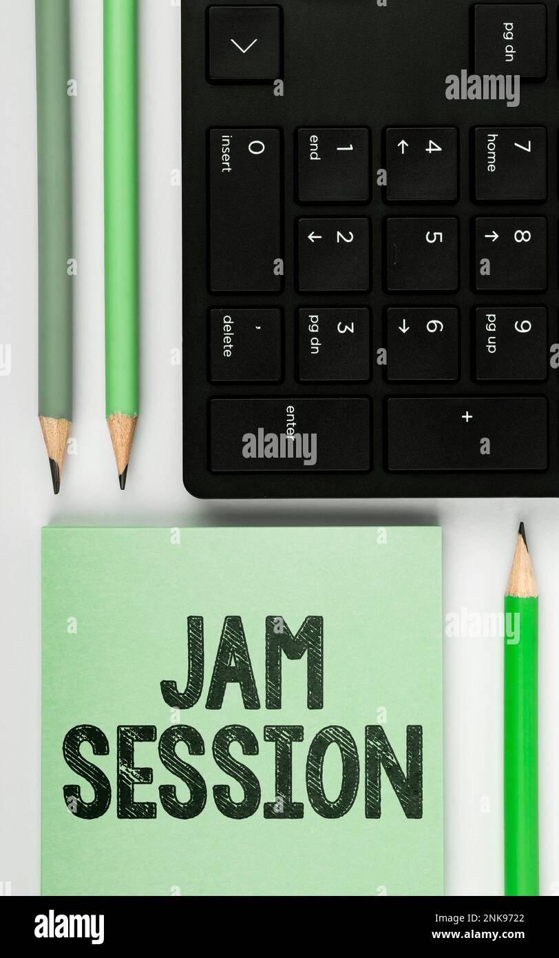 Conceptual display Jam Session. Conceptual photo impromptu performance ...