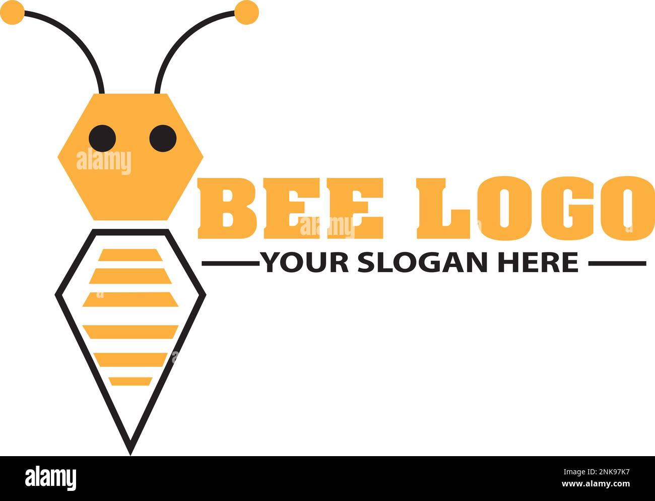 Simple bee illustration Stock Vector Images - Alamy