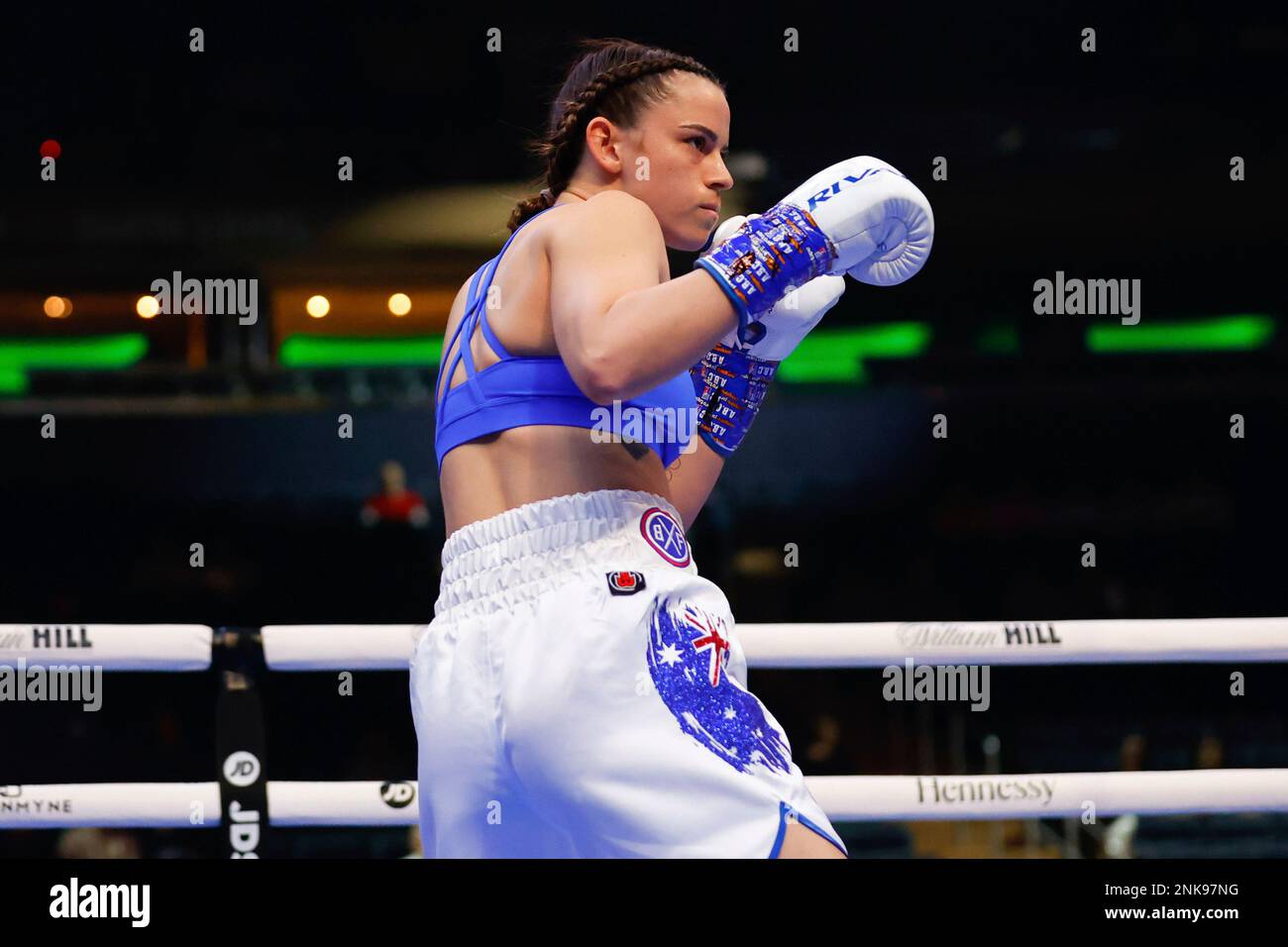 NEW YORK, NY - APRIL 30: Skye Nicholson of Yatala Australia boxes on ...