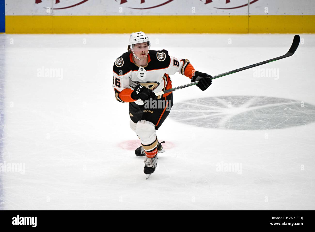 Anaheim Ducks defenseman Simon Benoit (86) skates during an NHL hockey ...
