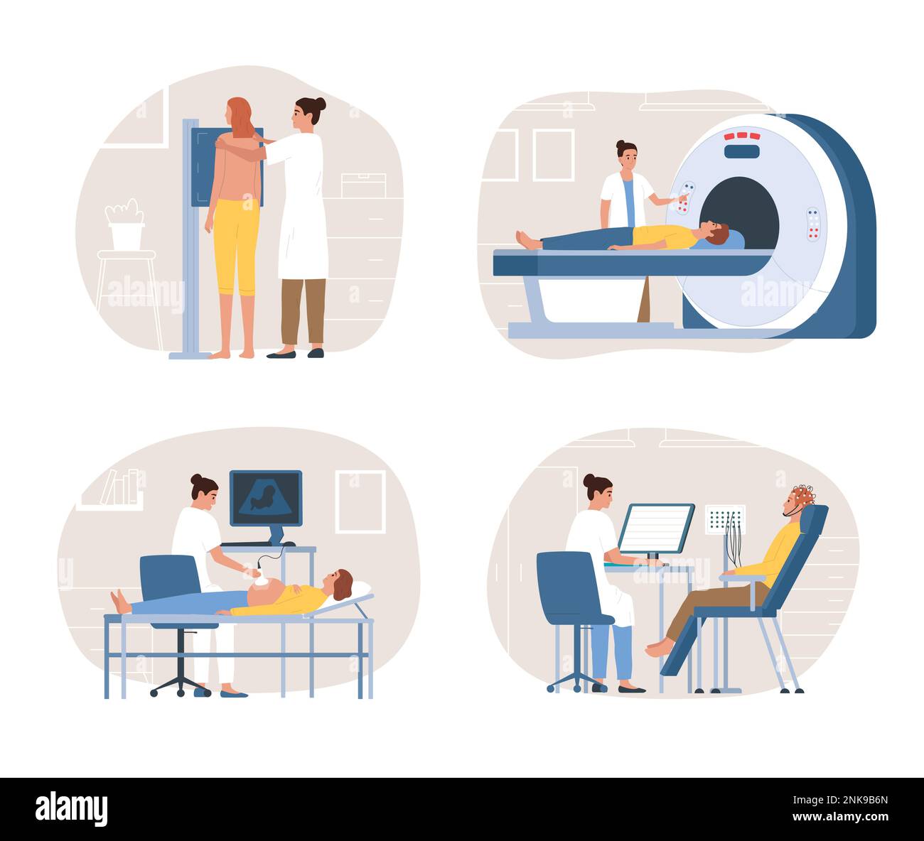 Medical diagnosis equipment flat composition set doctors carry out ...