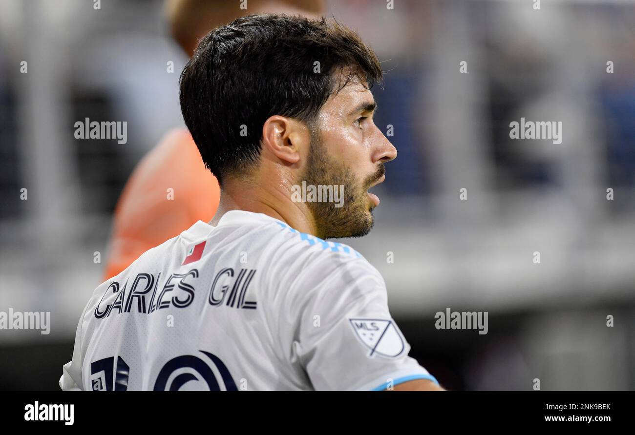 WASHINGTON, DC - APRIL 23: New England Revolution midfielder Carles Gil ...