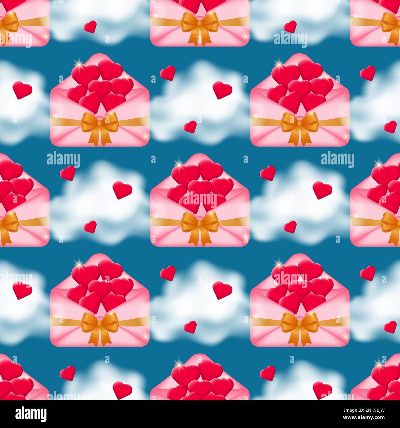 Pink clouds against blue Stock Vector Images - Alamy