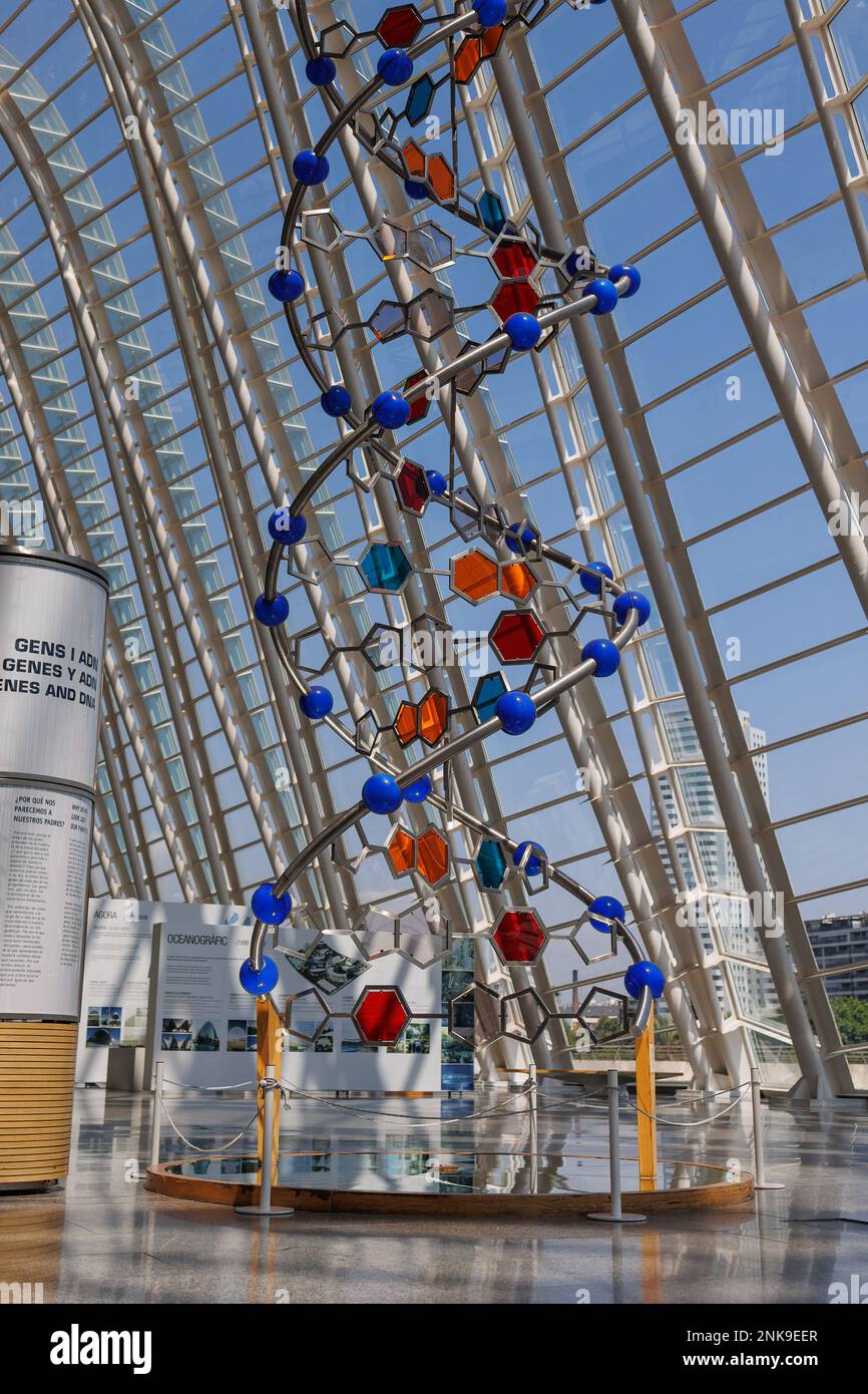 Giant Structure Representing the Helical Shape of Dna Stock Photo - Alamy
