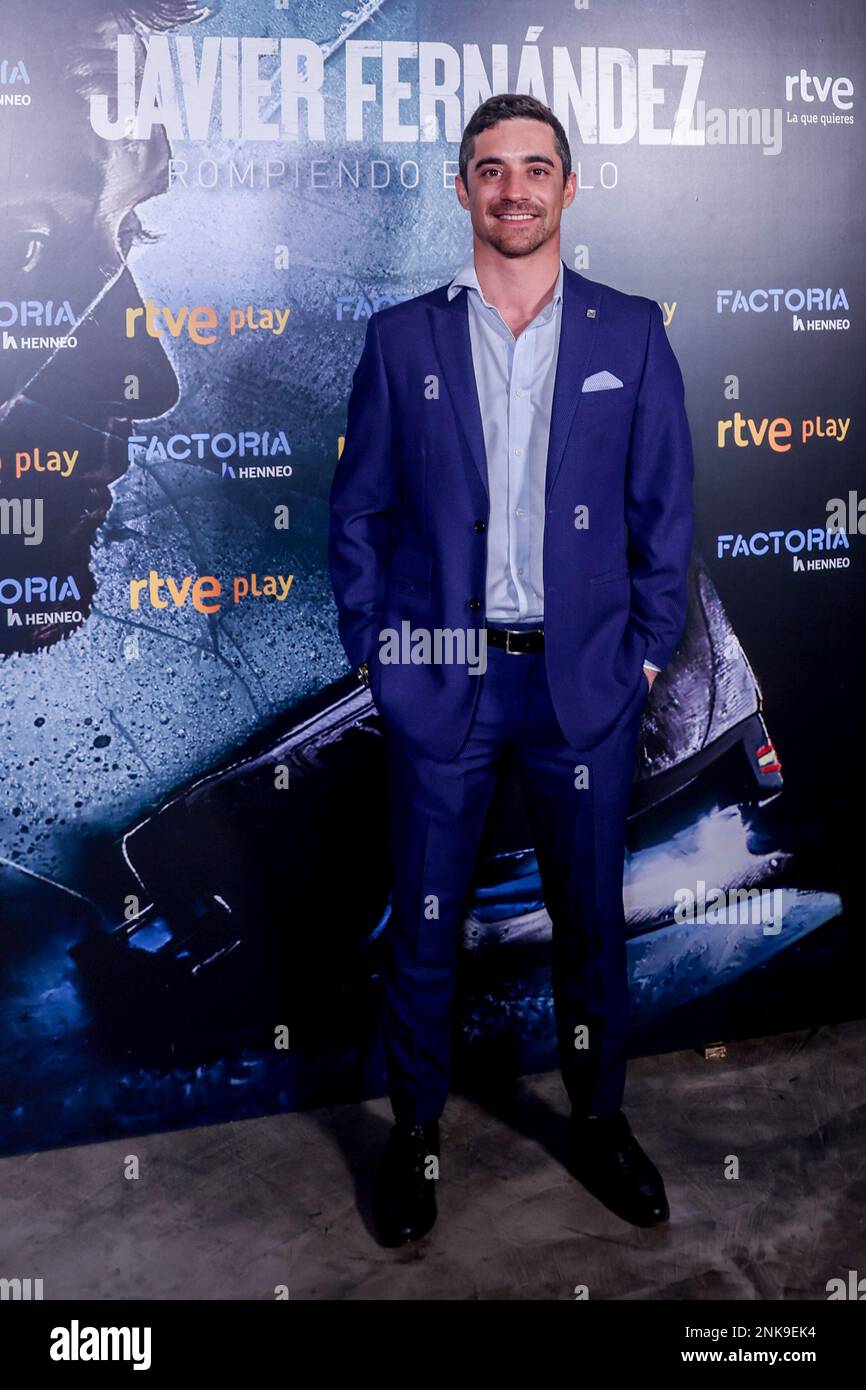 Skater Javier Fernández poses at the photocall for the preview of the ...