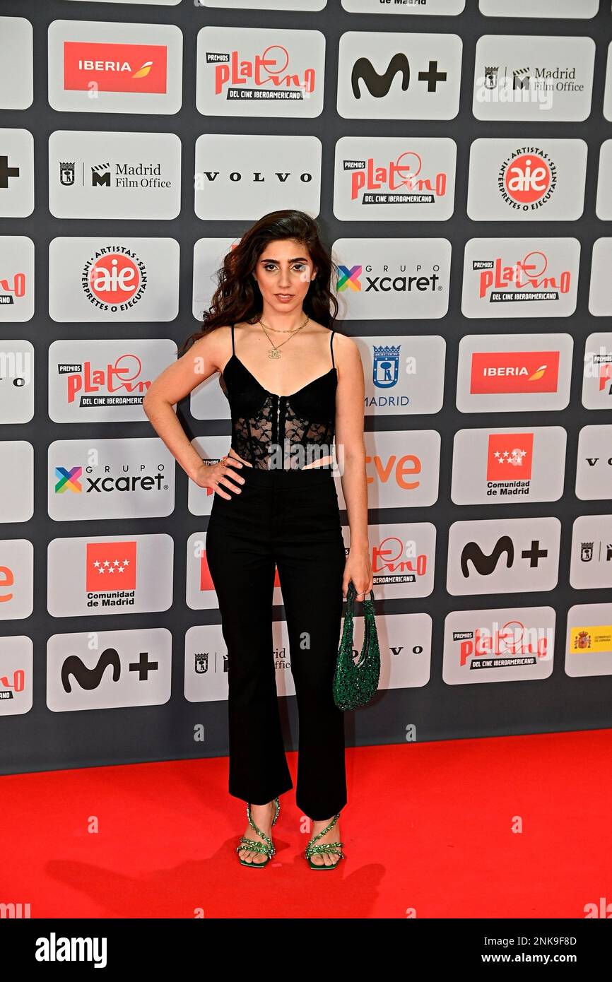 Zoe Hochbaum poses at the photocall of the Platino Ibero-American Film ...
