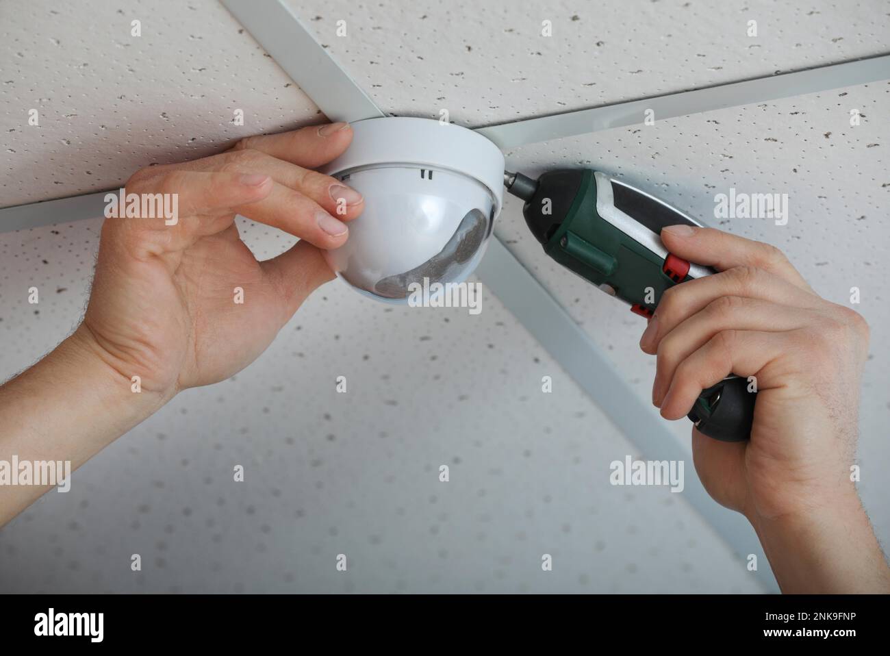Security camera setup, cctv installation Stock Photo - Alamy