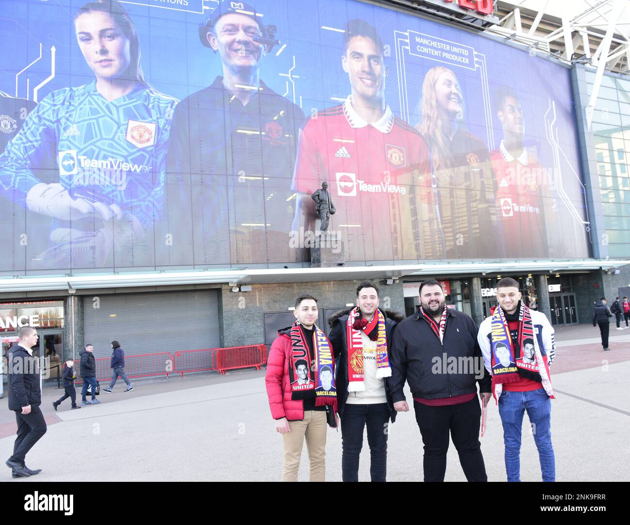 Manchester, UK, 23rd February, 2023. The scene outside the ground at ...