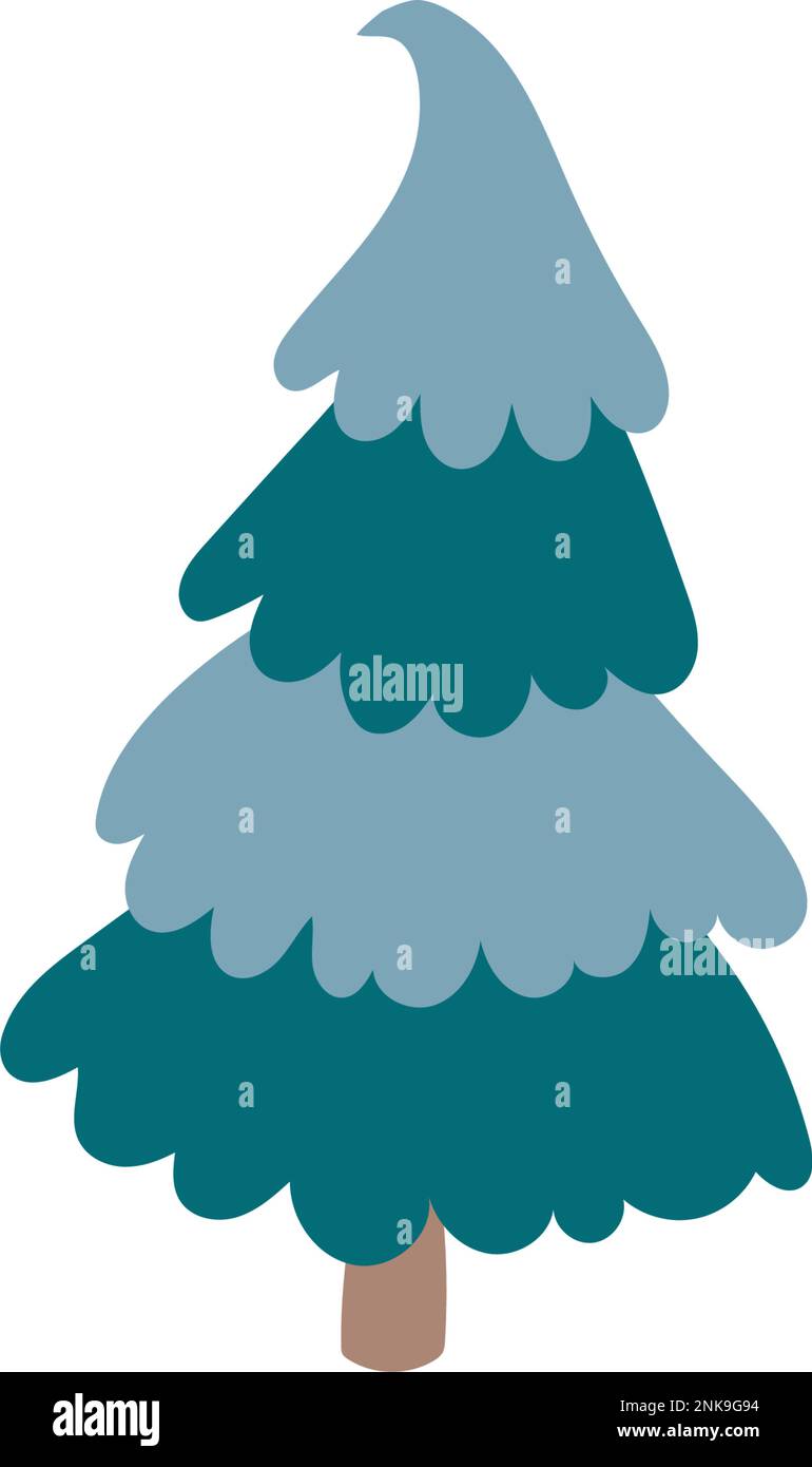 Blue and green Christmas tree vector illustration Stock Vector Image ...