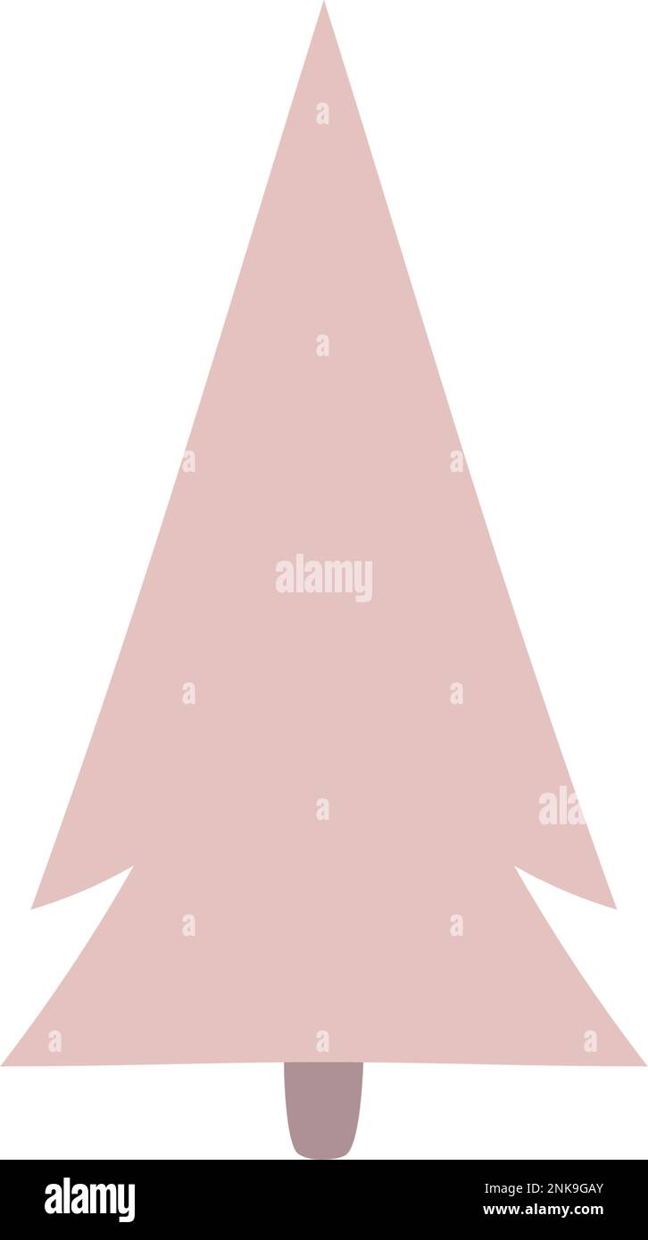 Pink Christmas tree vector illustration Stock Vector Image & Art - Alamy