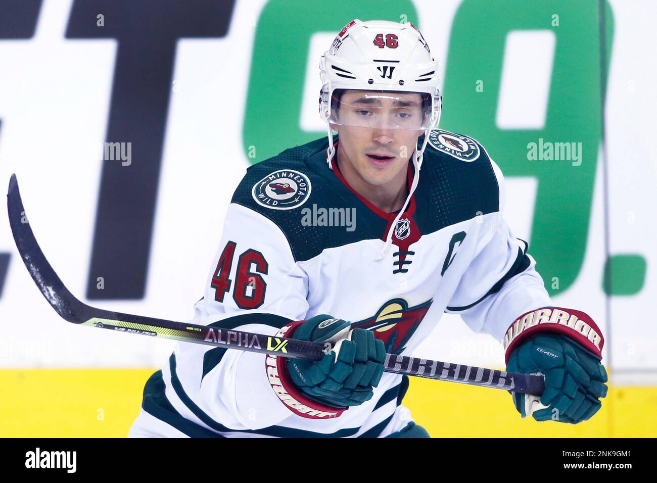 NHL profile photo on Minnesota Wild player Jared Spurgeon at a game ...