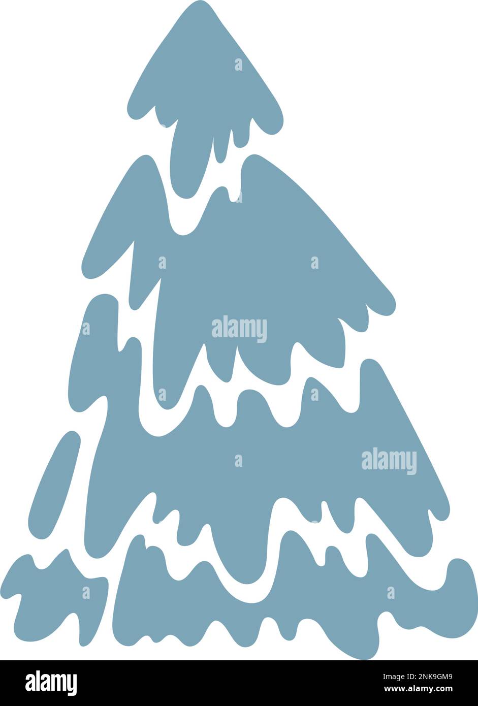 Blue Christmas tree vector illustration Stock Vector Image & Art - Alamy