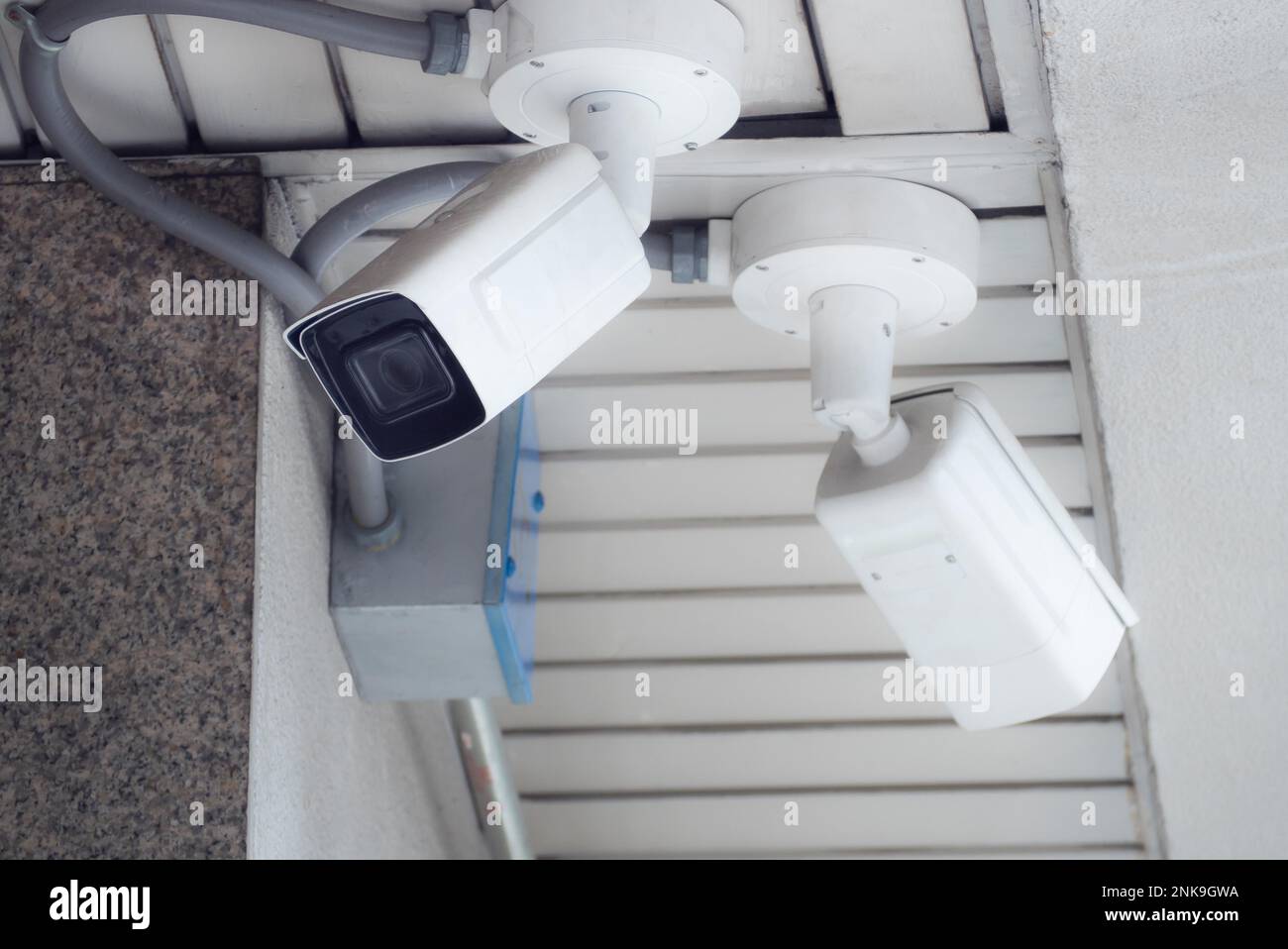 Security camera setup, cctv installation Stock Photo - Alamy