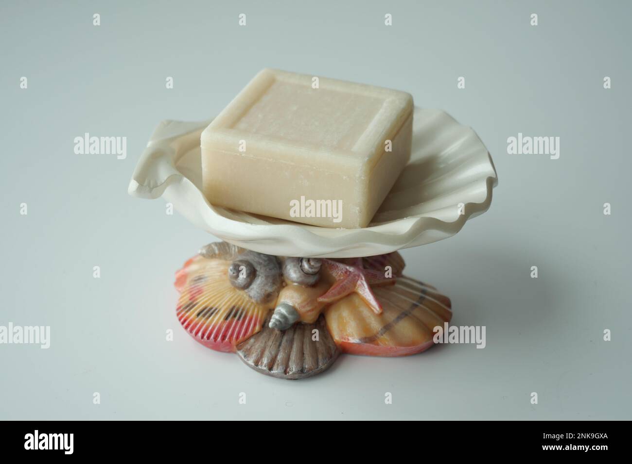 Homemade natural soap bar on black background Stock Photo - Alamy