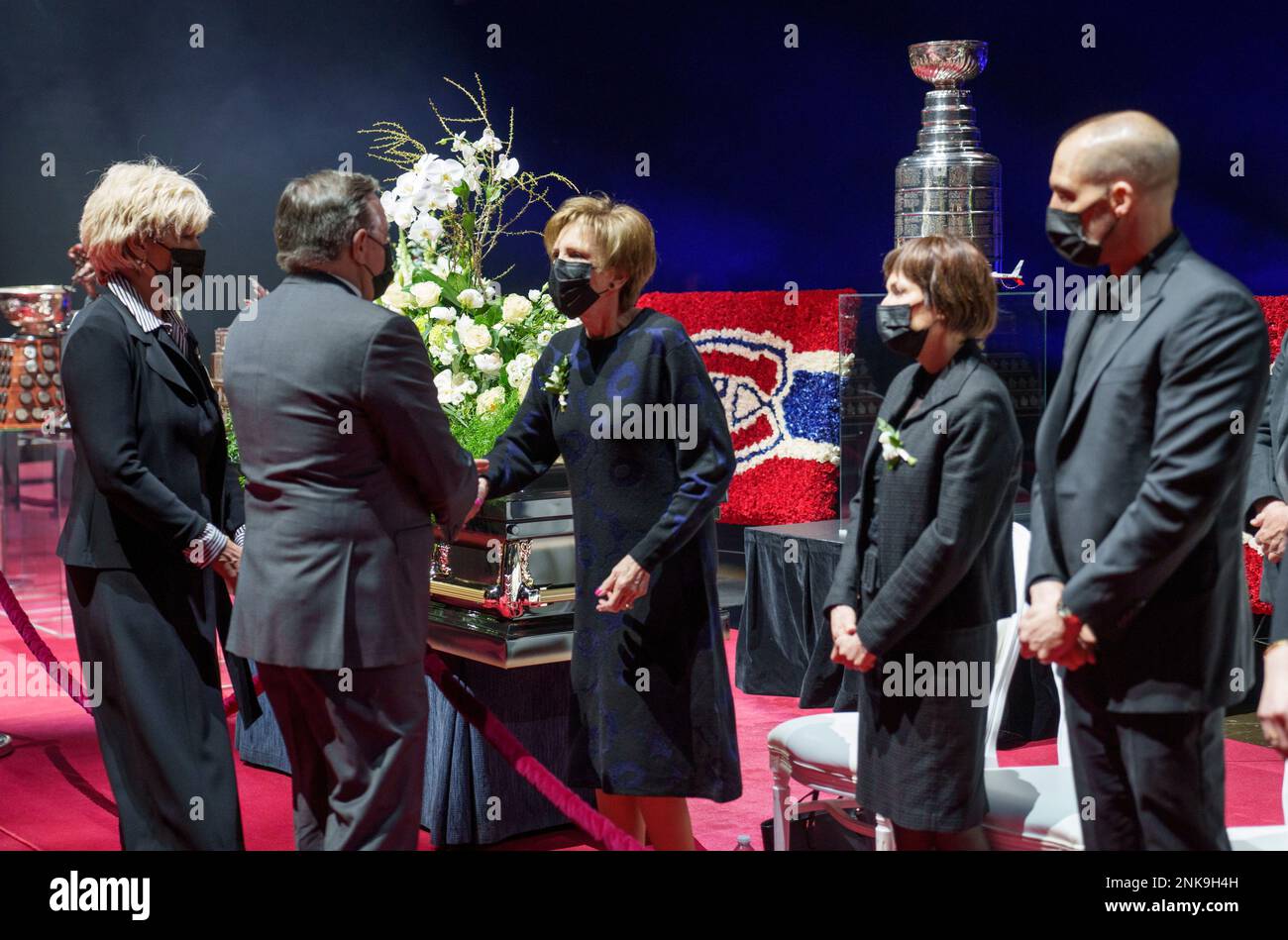 Quebec Premier Francois Legault and his wife Isabelle Brais offer their ...