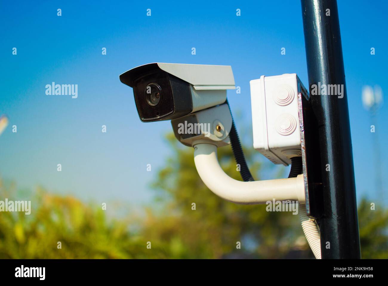 Security camera setup, cctv installation Stock Photo - Alamy