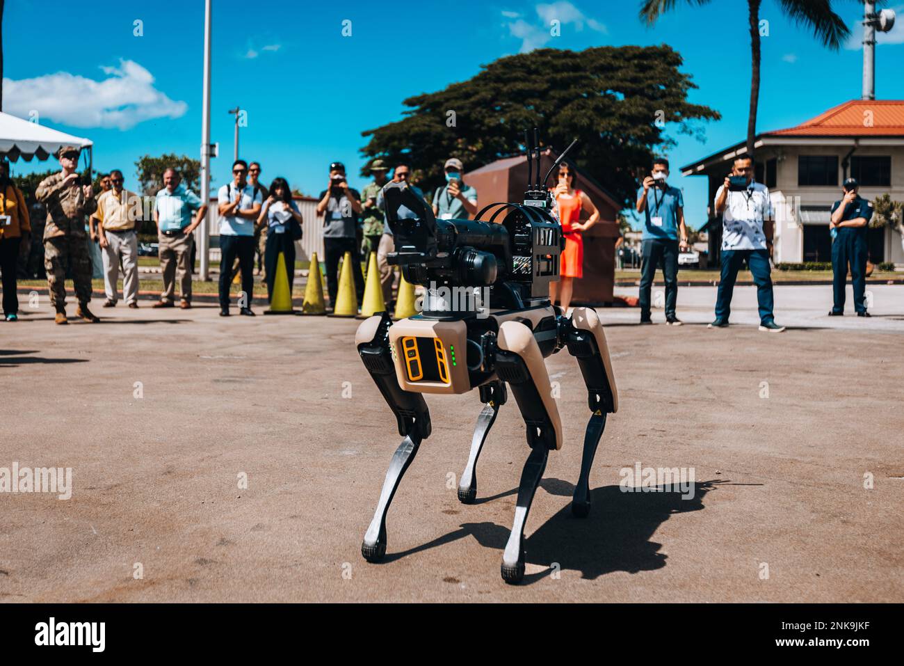 The U.S. Coast Guard performs a demonstration on how they utilize a ...
