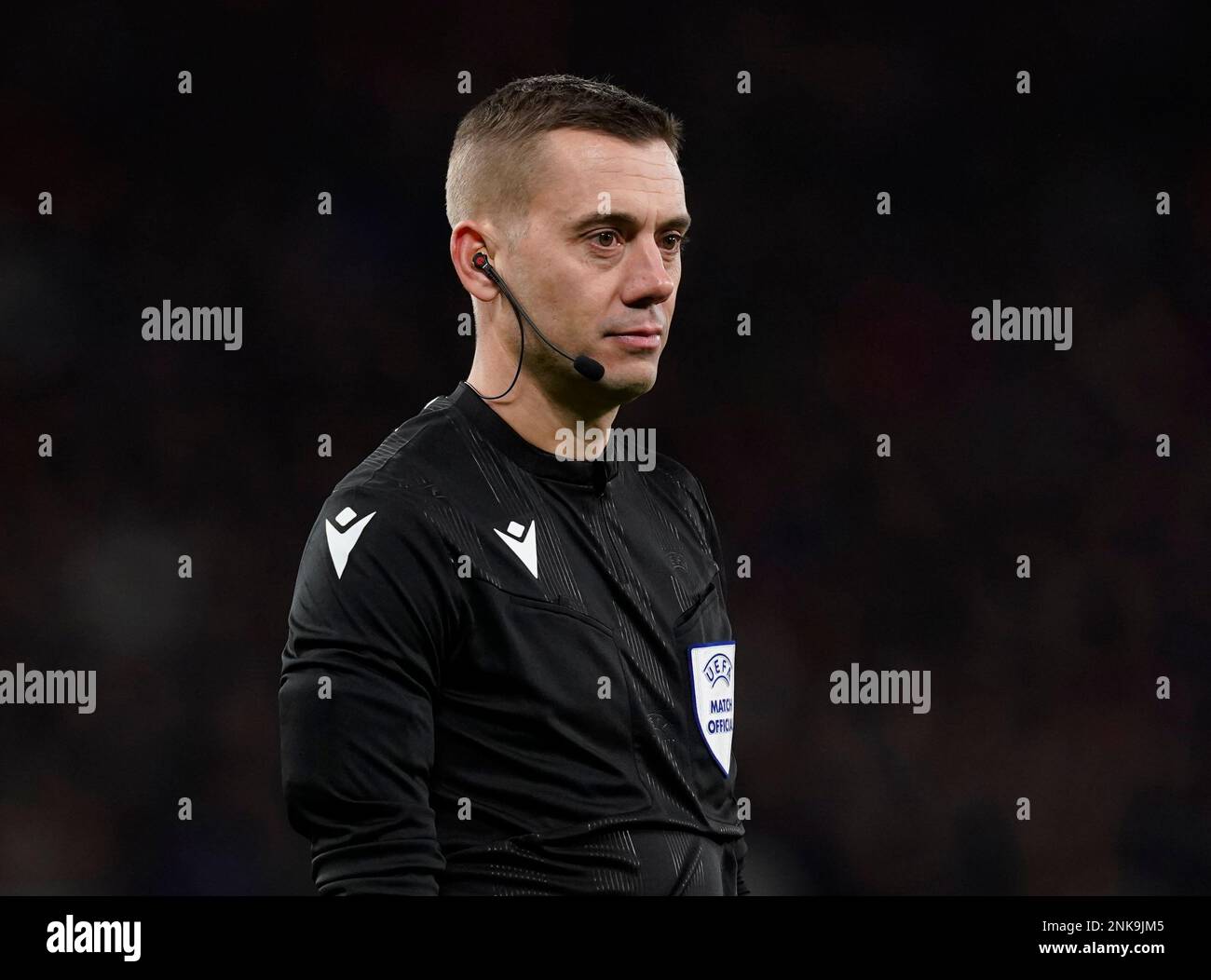 Manchester, England, 23rd February 2023. Referee Clement Turpin during ...