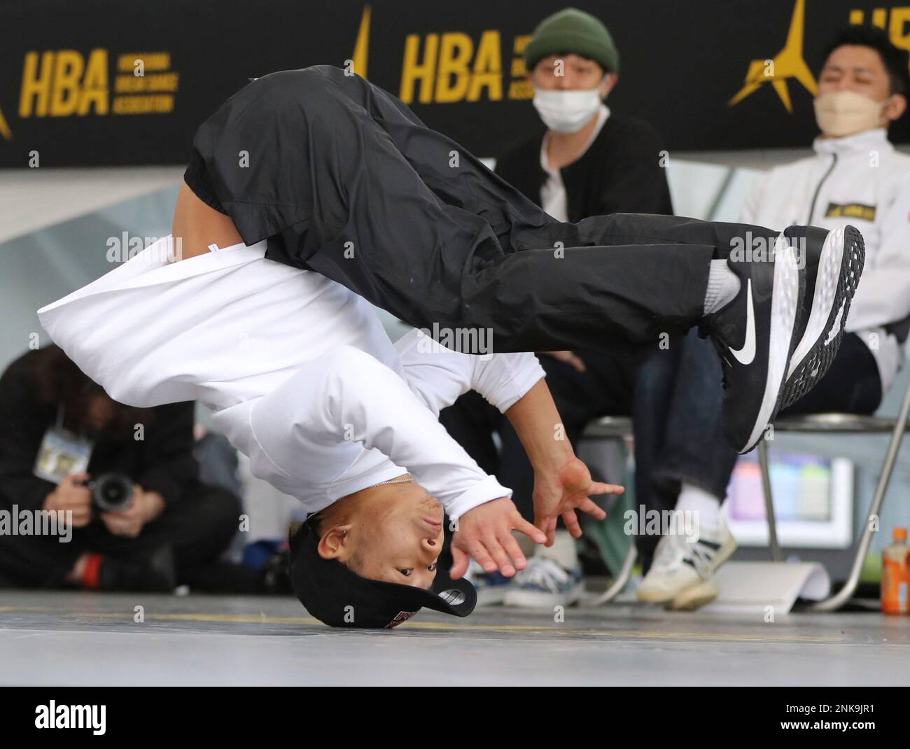 Japanese breakdancing dancer "Shigekix" (Shigeyuki Nakarai) performs in ...