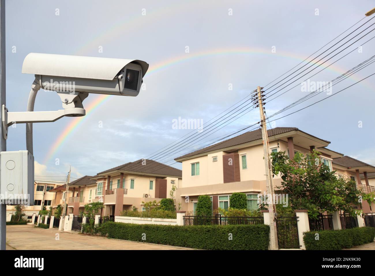 Security camera setup, cctv installation Stock Photo - Alamy