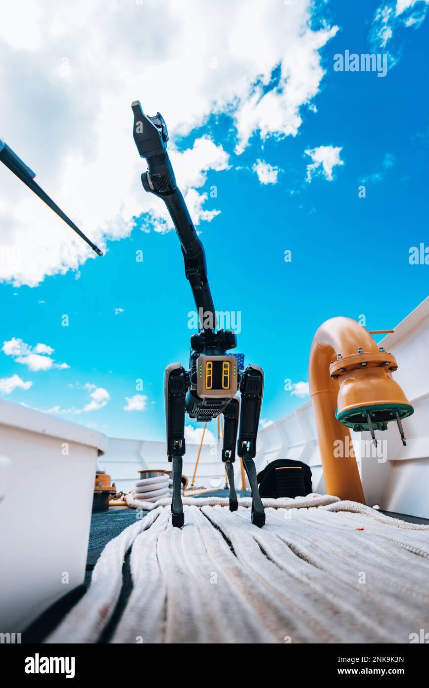 The U.S. Coast Guard performs a demonstration on how they utilize a ...