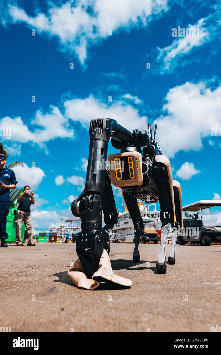 The U.S. Coast Guard performs a demonstration on how they utilize a ...