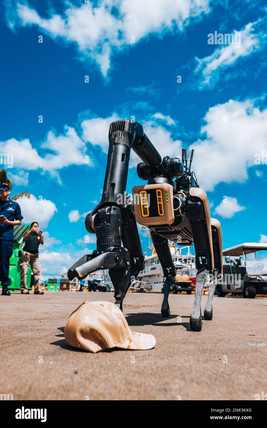 The U.S. Coast Guard performs a demonstration on how they utilize a ...