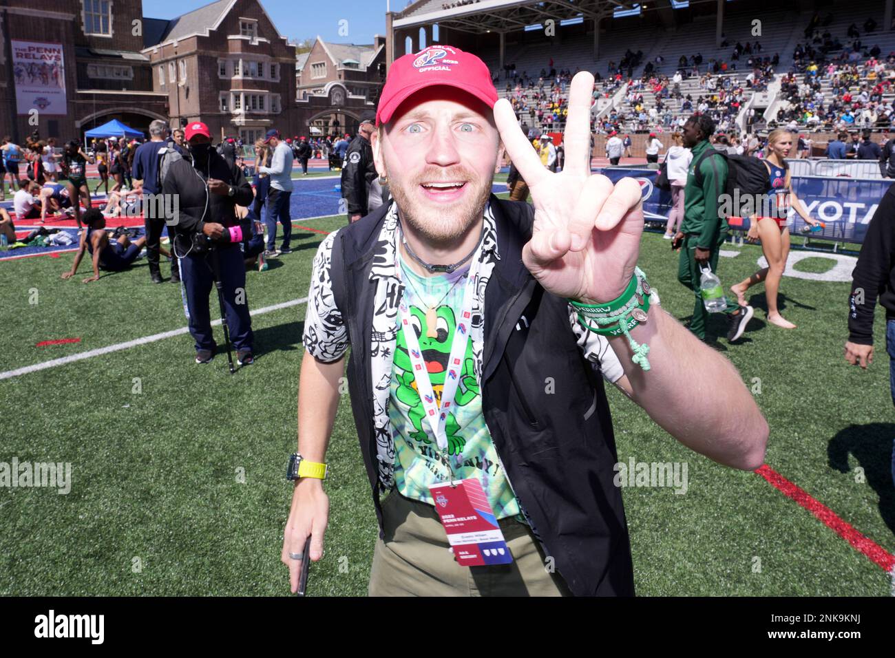 Billy Cvecko aka Toad poses during the 126th Penn Relays, Friday, Apr ...