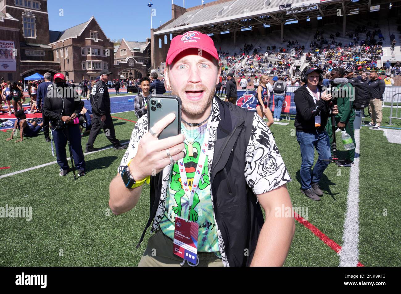 Billy Cvecko aka Toad poses during the 126th Penn Relays, Friday, Apr ...