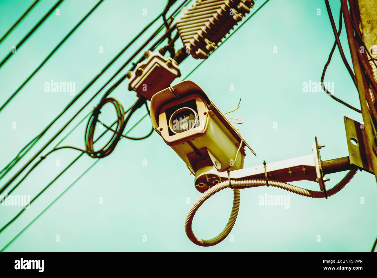 Security camera setup, cctv installation Stock Photo - Alamy